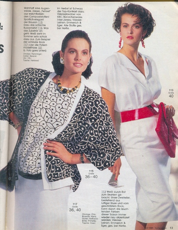 BURDA MODEN 1986 | Fashion, Burda, Womens fashion